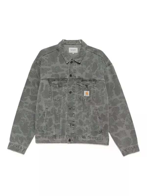 Carhartt Work In Progress Helston Camouflage Buttoned Jacket - Grey