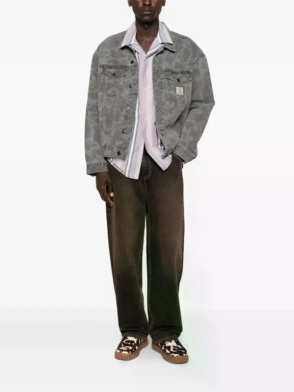 Carhartt Work In Progress Helston Camouflage Buttoned Jacket