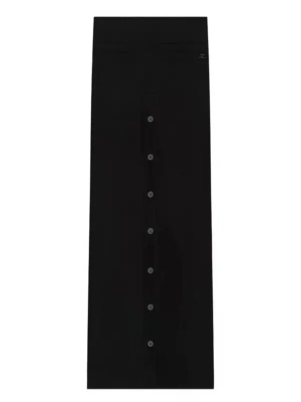 COURREGES Buttoned Long Skirt