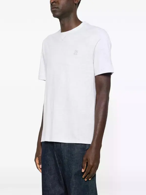 Brunello Cucinelli Crew-neck Logo T-shirt - Grey