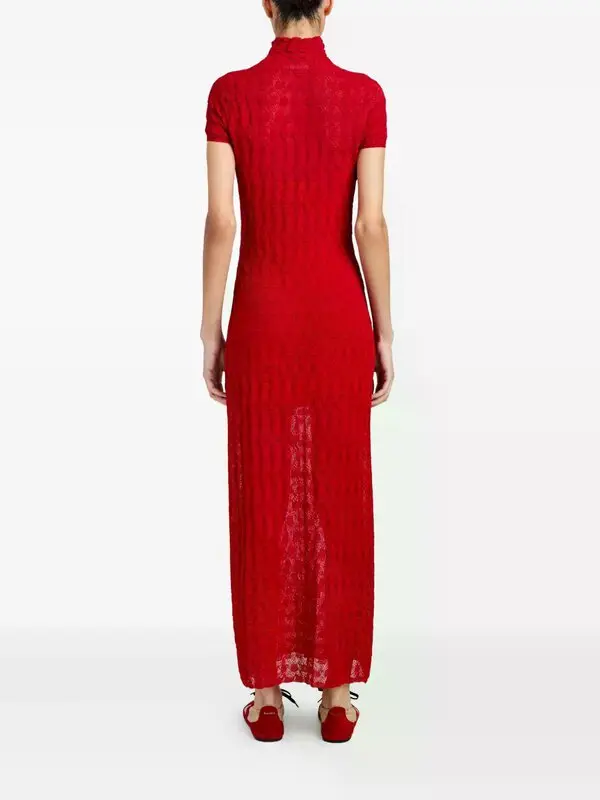 Proenza Schouler Textured Knit Midi Dress - Red