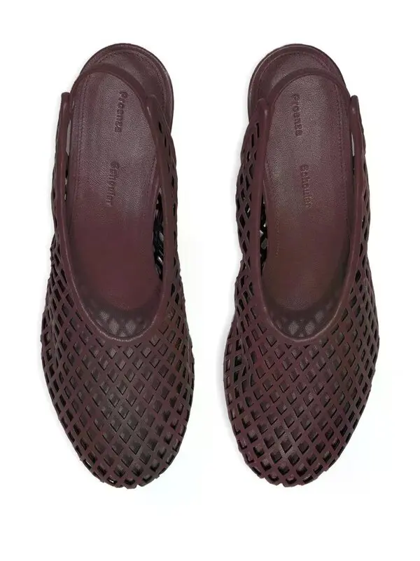 Proenza Schouler Perforated Slingback Pumps - Brown