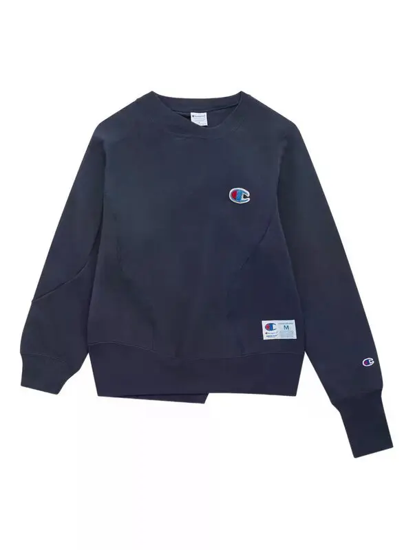 Undercover X Champion Patchwork Crew-neck Sweatshirt - Blue