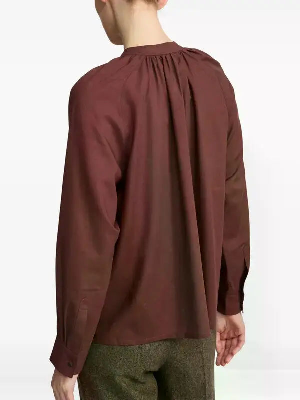 YVES SALOMON Pleated Neck Shirt