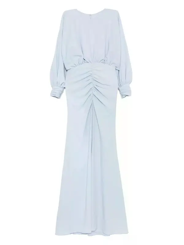 Amsale Long Puff Sleeve Maxi Dress