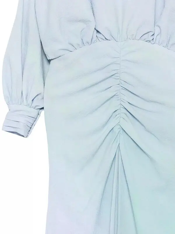 Amsale Long Puff Sleeve Maxi Dress