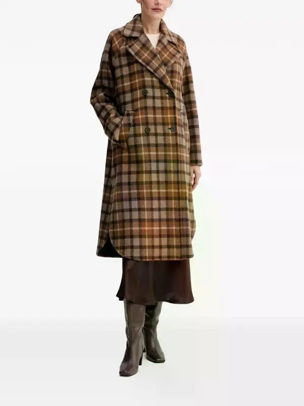 Marc O'polo Double-breasted Checked Coat