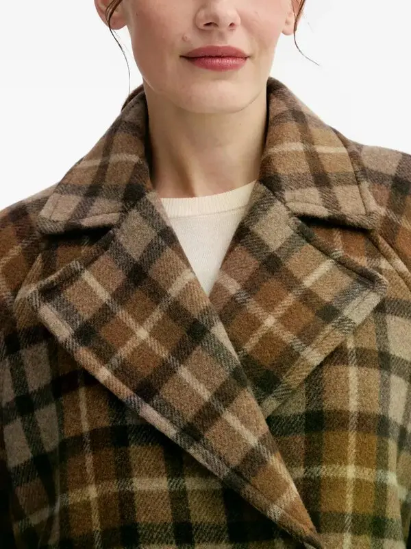 Marc O'polo Double-breasted Checked Coat
