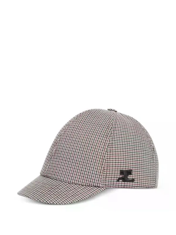 COURREGES Houndstooth Logo Cap