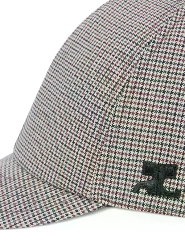 COURREGES Houndstooth Logo Cap