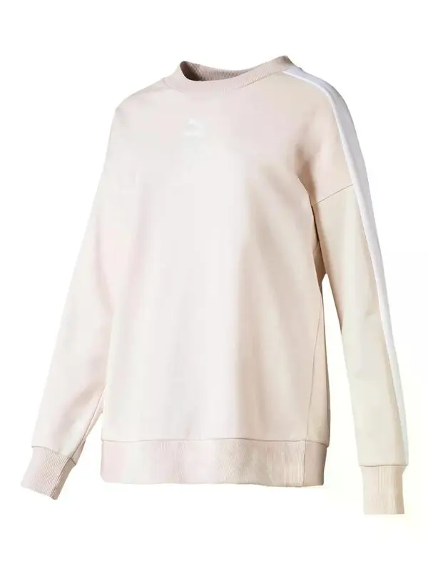 PUMA T7 Crew Neck Striped Sweatshirt - Neutrals