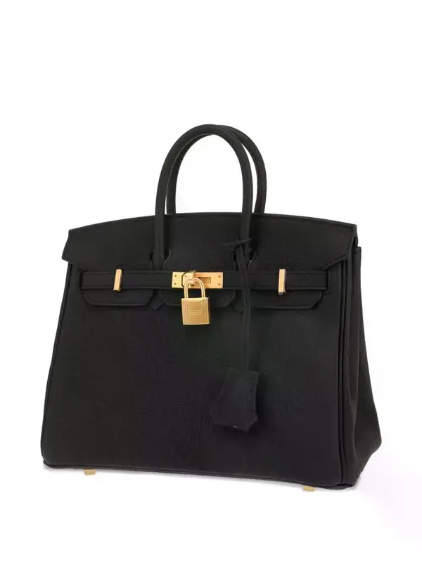 Hermès Birkin 25 Leather Tote Bag - Black