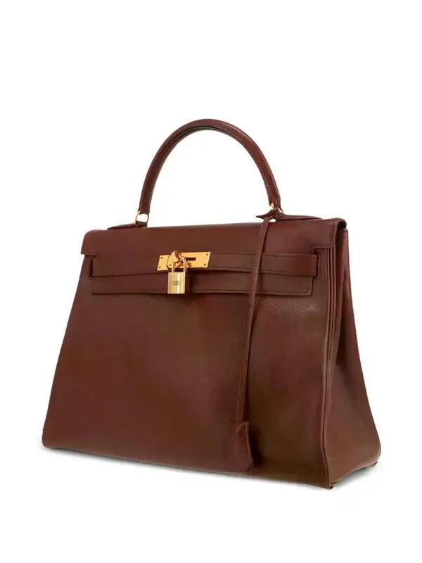 Hermès Kelly 32 Courchevel Leather Tote Bag - Brown