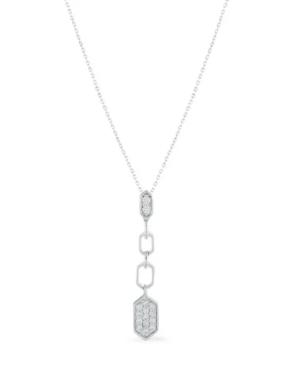 LB EXCLUSIVE 14k White Gold Diamond Pendant Necklace - Silver