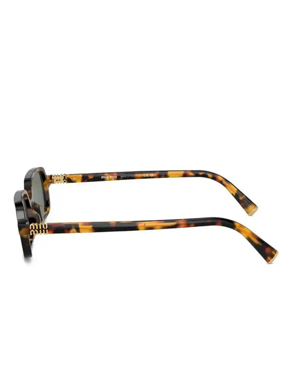 Miu Miu Rectangle-frame Sunglasses - Brown