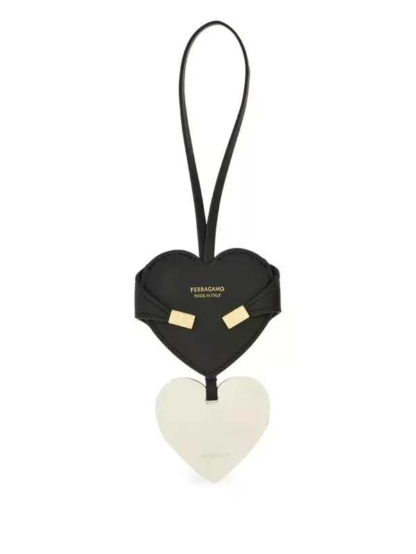 FERRAGAMO Hug Heart Mirror Charm - Black