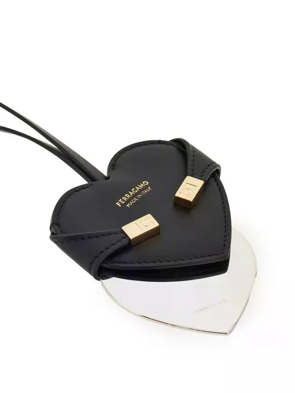 FERRAGAMO Hug Heart Mirror Charm - Black