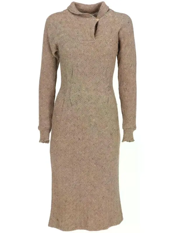 Missoni 1970s Zigzag-knit Dress - Neutrals