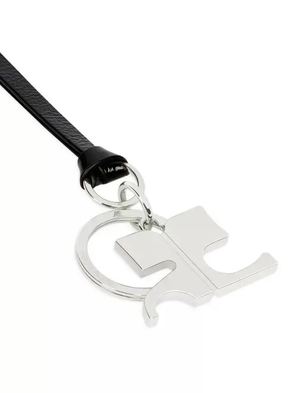 COURREGES Logo-charm Keyring - Silver