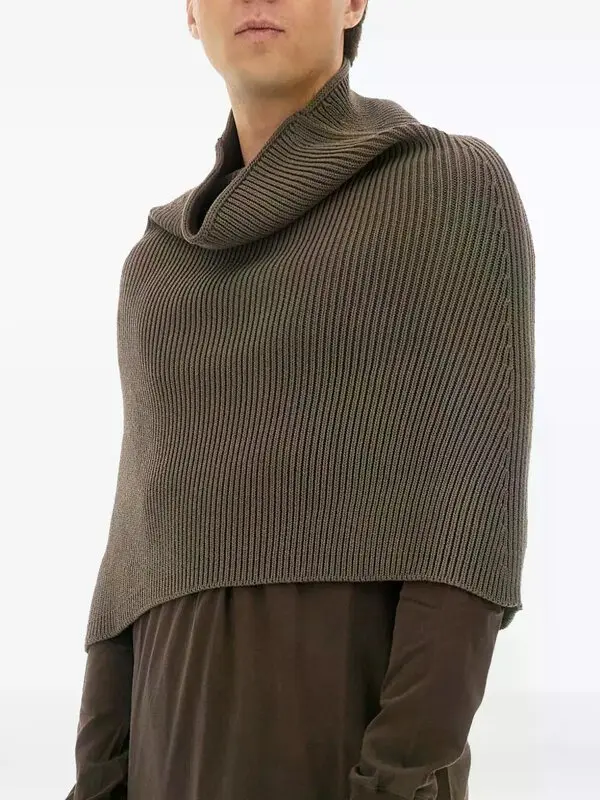 Rick Owens Ribbed Knit Scarf