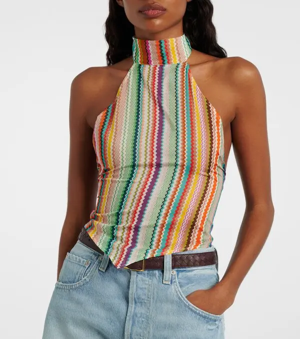 Missoni Striped Halterneck Top - Multicoloured