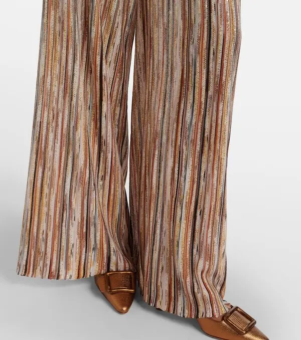 Missoni Sequined Striped Wide-leg Trousers