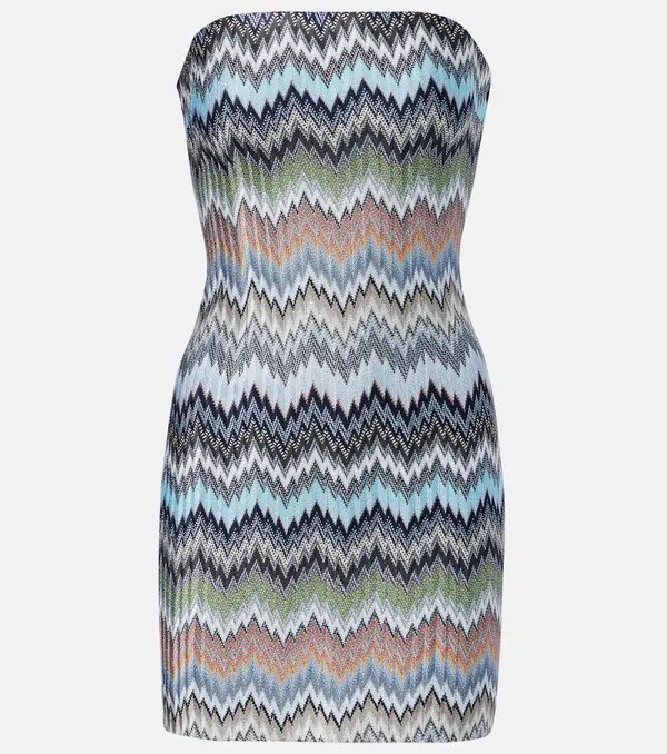 Missoni Zigzag Mini Dress - Blue