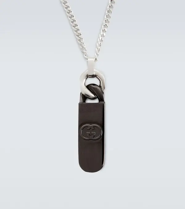 Gucci Interlocking G Sterling Pendant Necklace