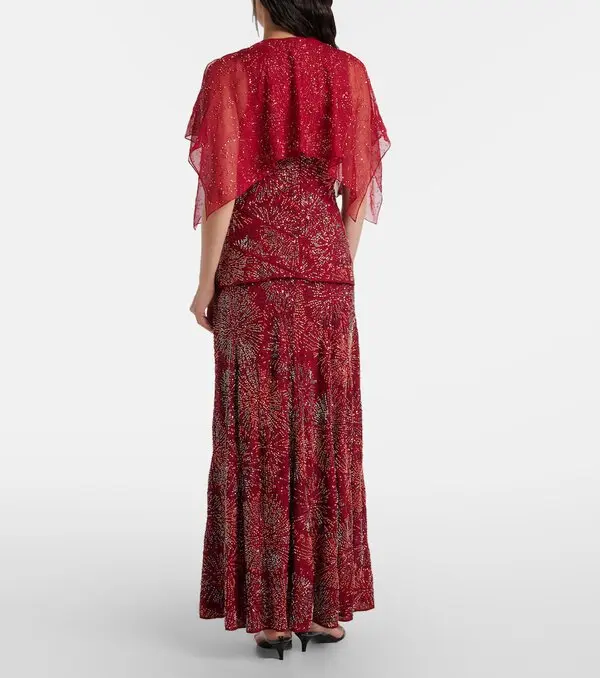 Rabanne Embellished Cape Top