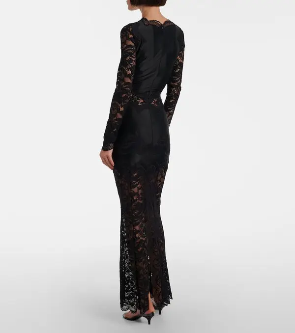Rabanne Lace-trimmed Maxi Dress