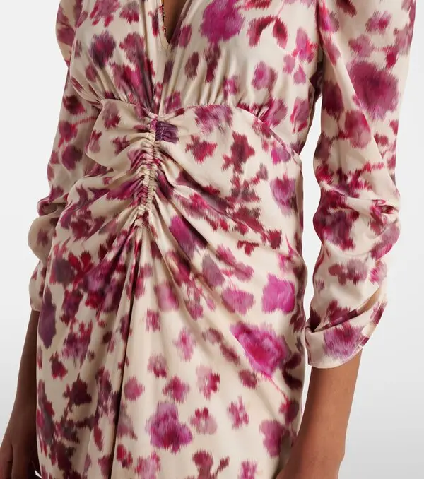 Isabel Marant Étoile Floral Silk-blend Midi Dress - White