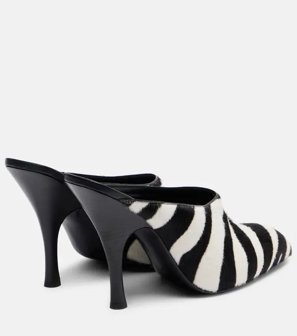 Khaite Colt Zebra-print Calf Hair Mules