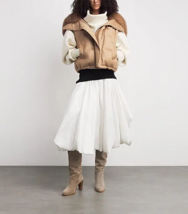 YVES SALOMON Down Virgin Wool And Mink Gilet