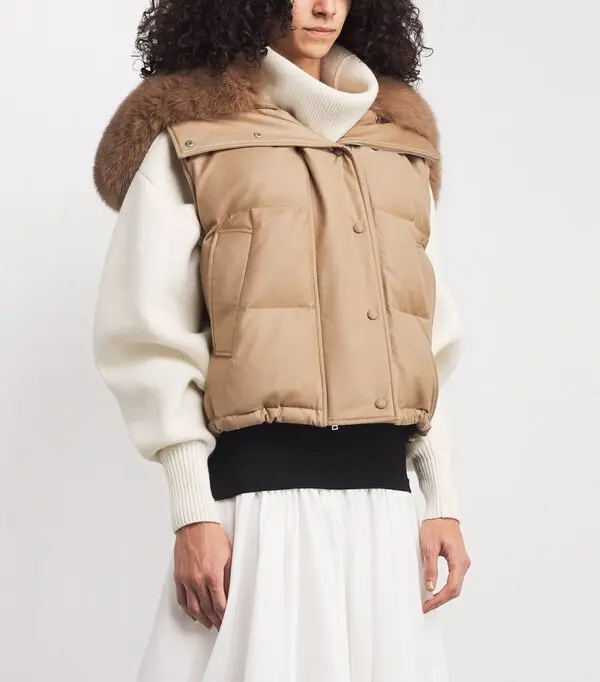 YVES SALOMON Down Virgin Wool And Mink Gilet