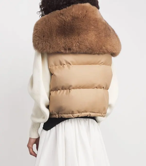 YVES SALOMON Down Virgin Wool And Mink Gilet