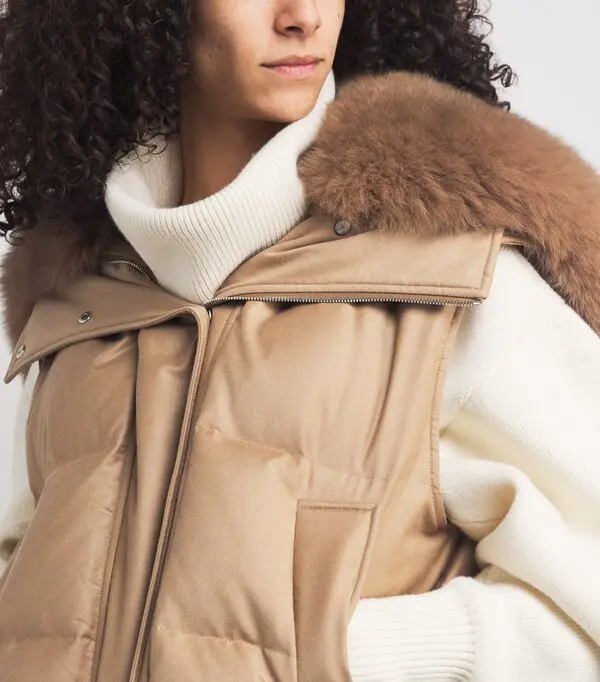 YVES SALOMON Down Virgin Wool And Mink Gilet