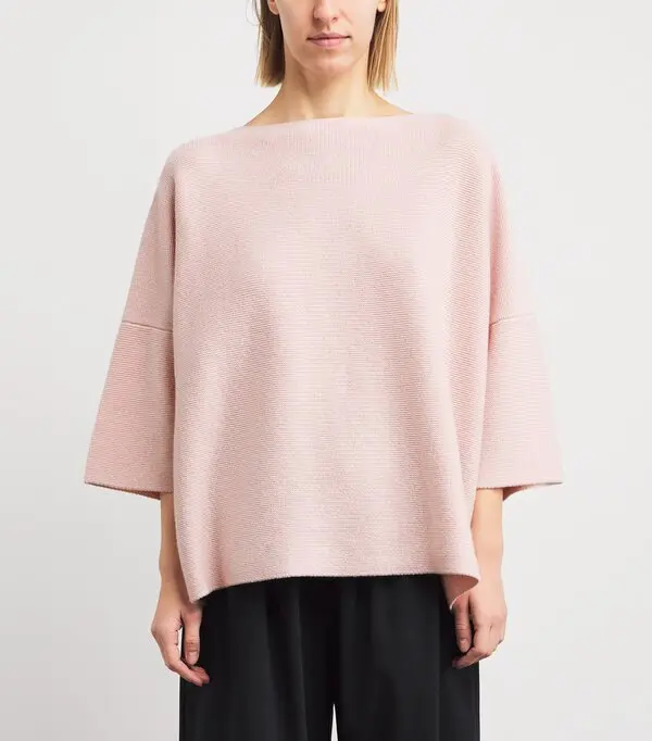 Eskandar Cashmere Split-sleeve Sweater - Pink