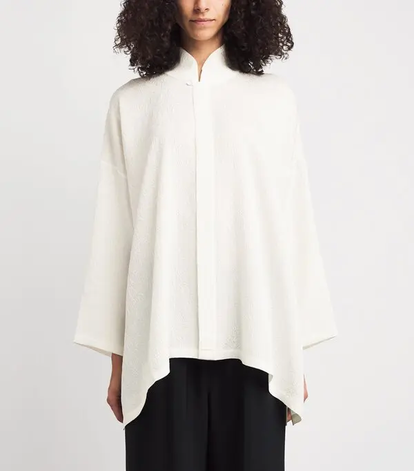 Eskandar Silk Stand-collar Shirt