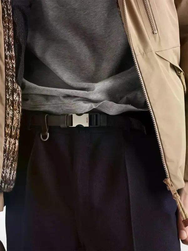 Prada Engraved Logo Side-release Buckle Belt