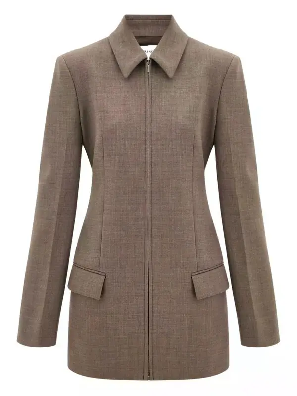 FERRAGAMO Zip-fastening Virgin Wool Blazer