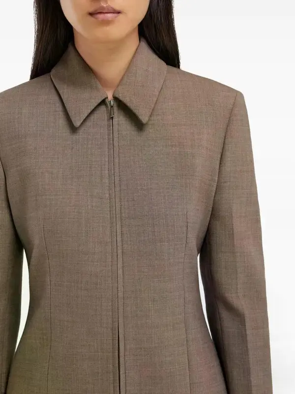FERRAGAMO Zip-fastening Virgin Wool Blazer