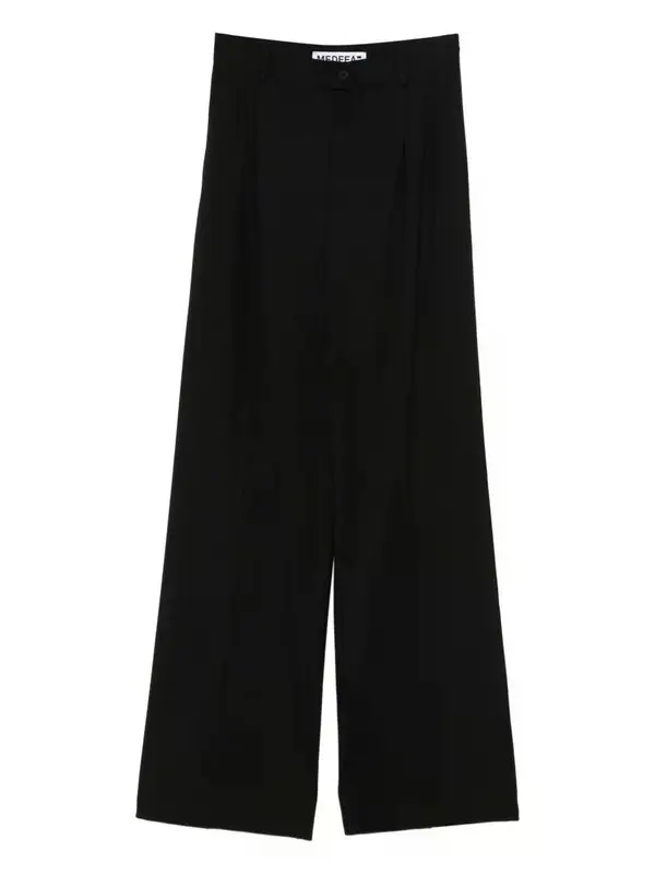 MEDEEA Wide Leg Trousers With Ring Detail
