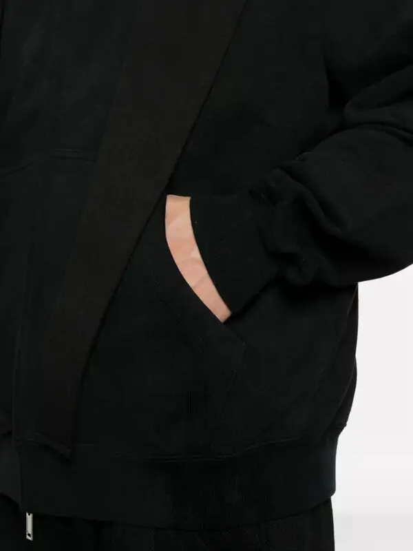MEDEEA Zip Fastening Hooded Jacket With Lapels