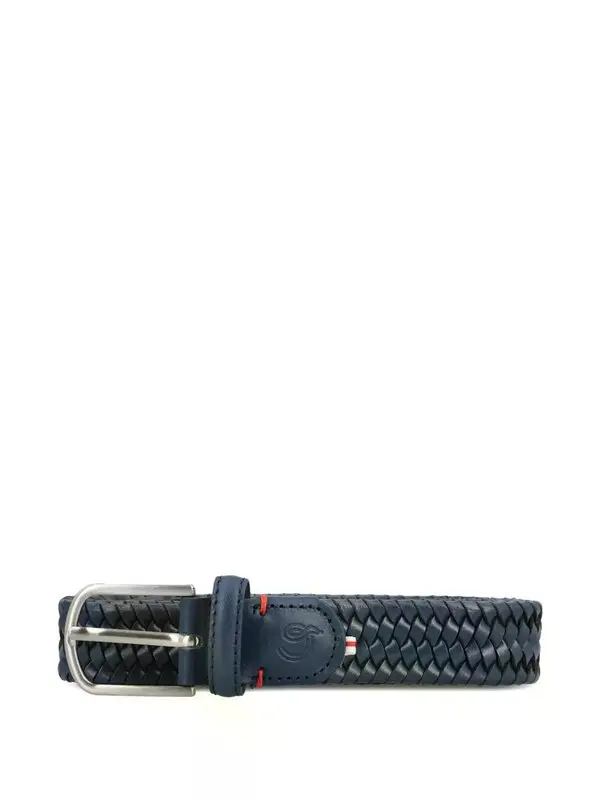 LA BOUCLE Woven Leather Belt - Blue