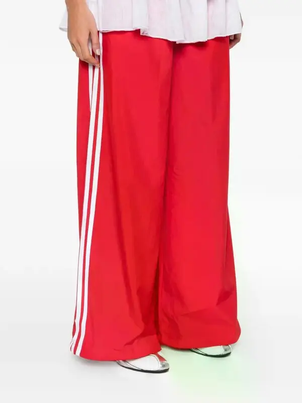 Adidas Wide Leg Trousers With Ruffled Trim