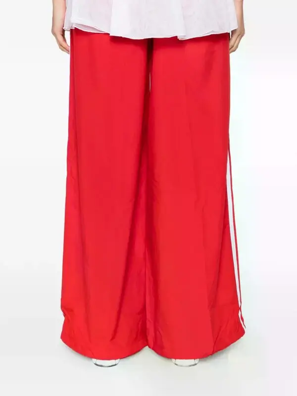 Adidas Wide Leg Trousers With Ruffled Trim