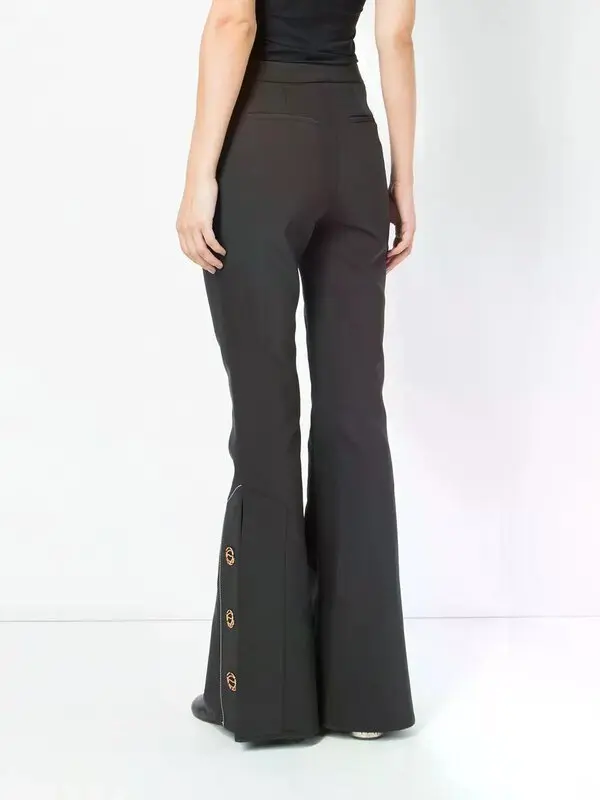 ELLERY Wool Flared Button Trousers