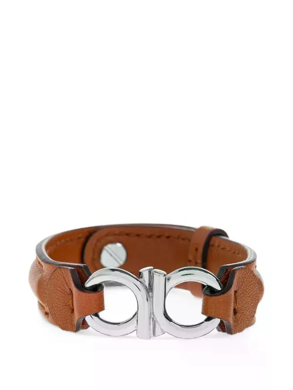FERRAGAMO Gancini Leather Bracelet