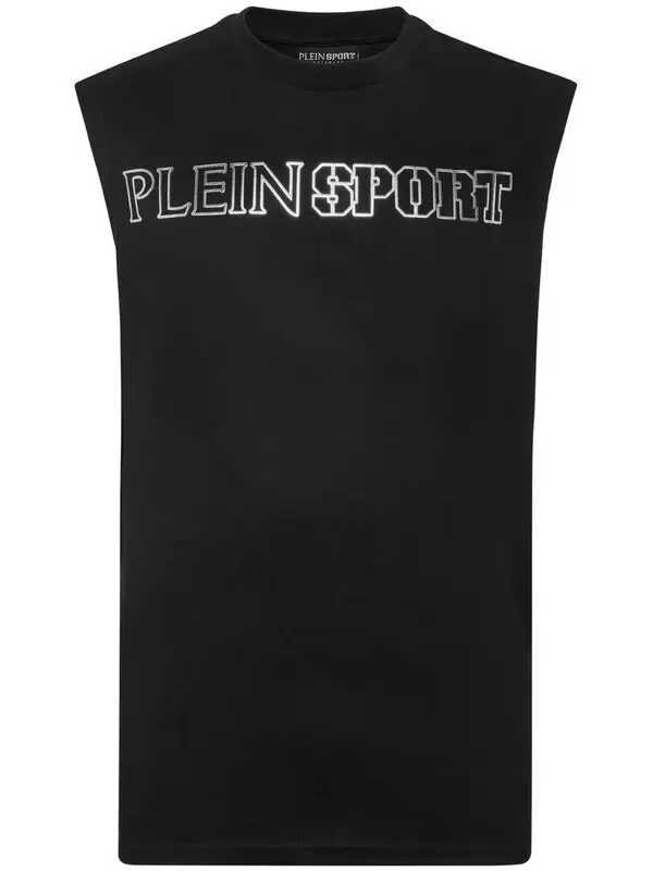 PLEIN SPORT Logo-print Cotton Vest