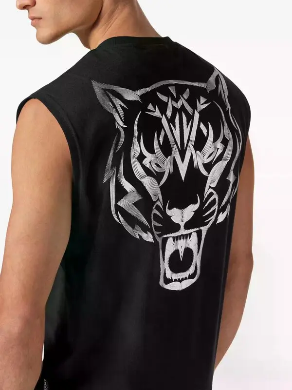 PLEIN SPORT Logo-print Cotton Vest